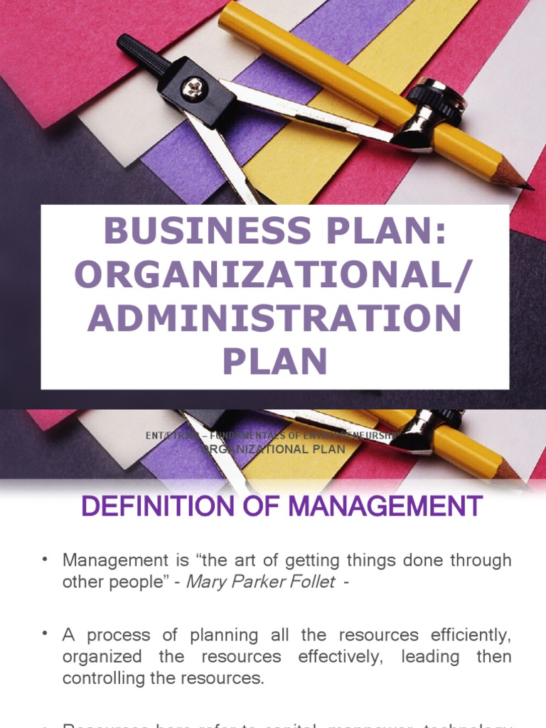Business Plan: Organizational/ Administration Plan | PDF ...