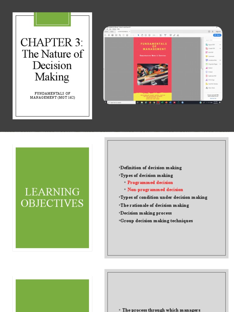 Understanding Decision Making in Management | PDF | Decision Making ...