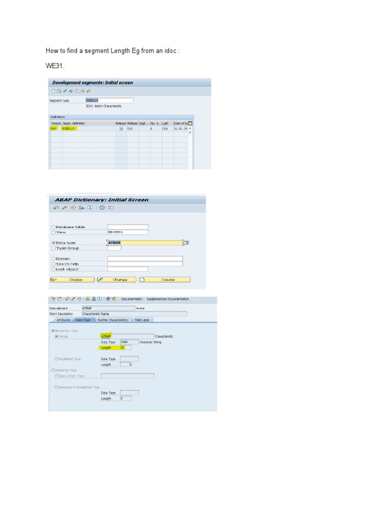 How To Find A Segment Length Eg From An Idoc | PDF