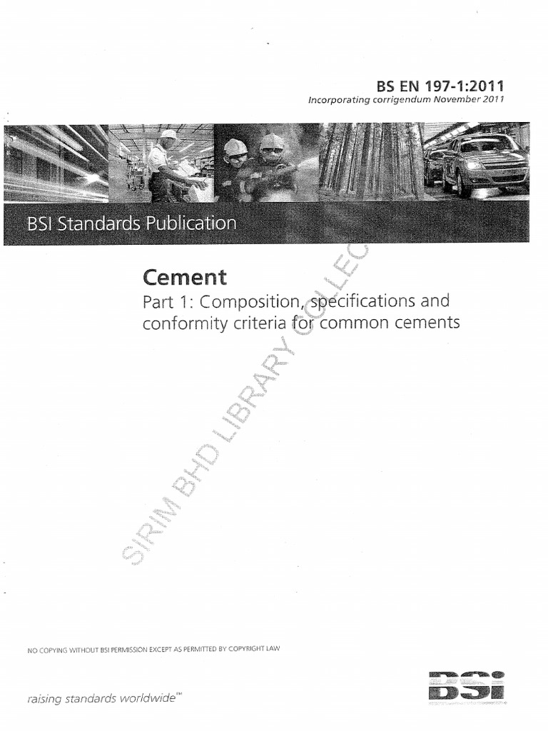 BS en 197-1.2011 | PDF