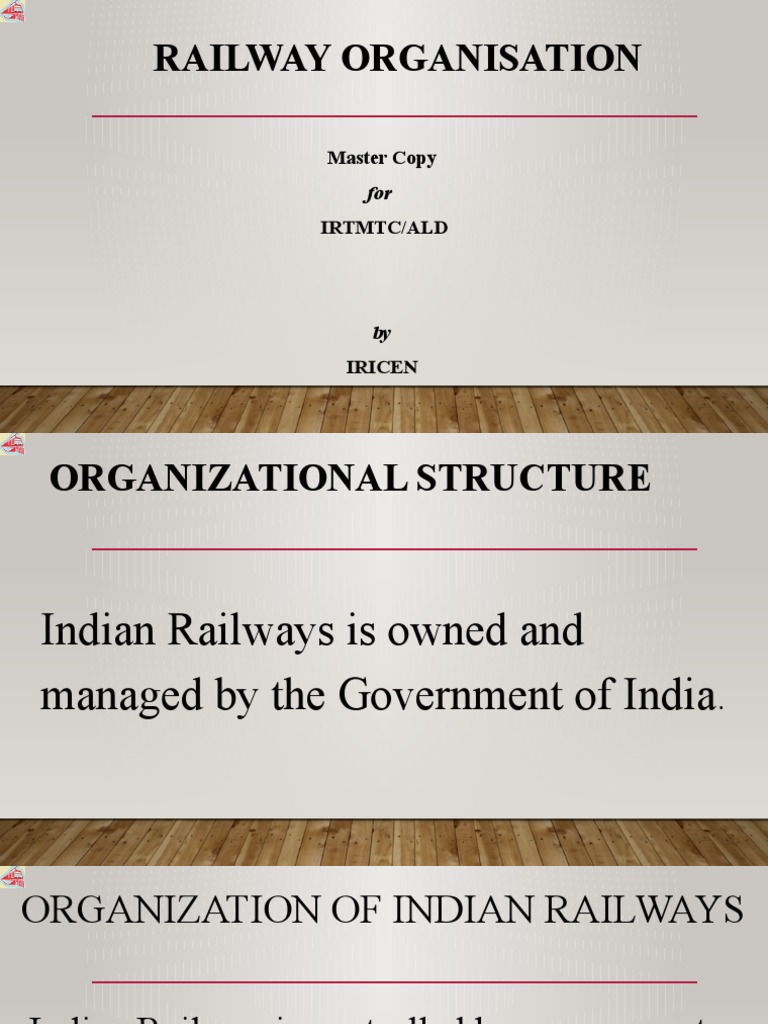 Indian Railways Organizational Structure | PDF | Track (Rail Transport ...