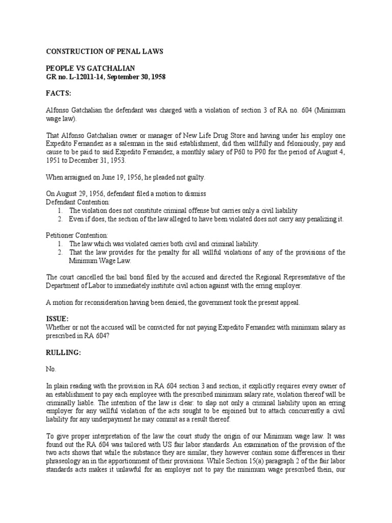 People V Gatchalian | PDF | Bail | Employment