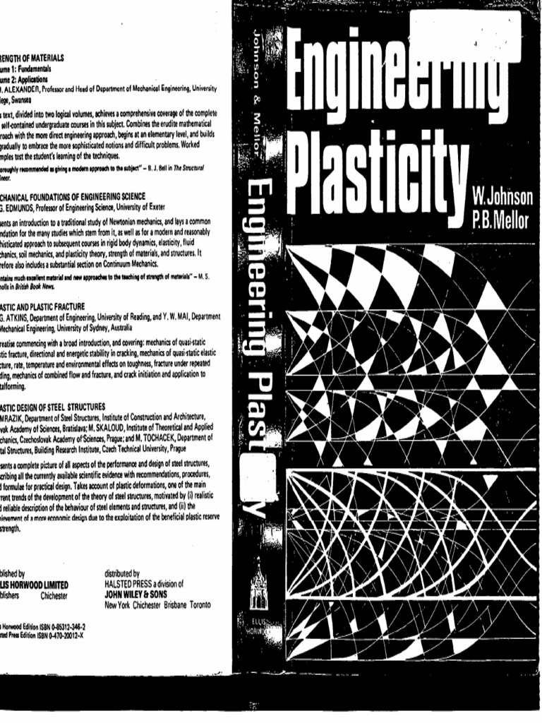 Engineering Plasticity by W. Johnson and P, B. Mellor PDF | PDF