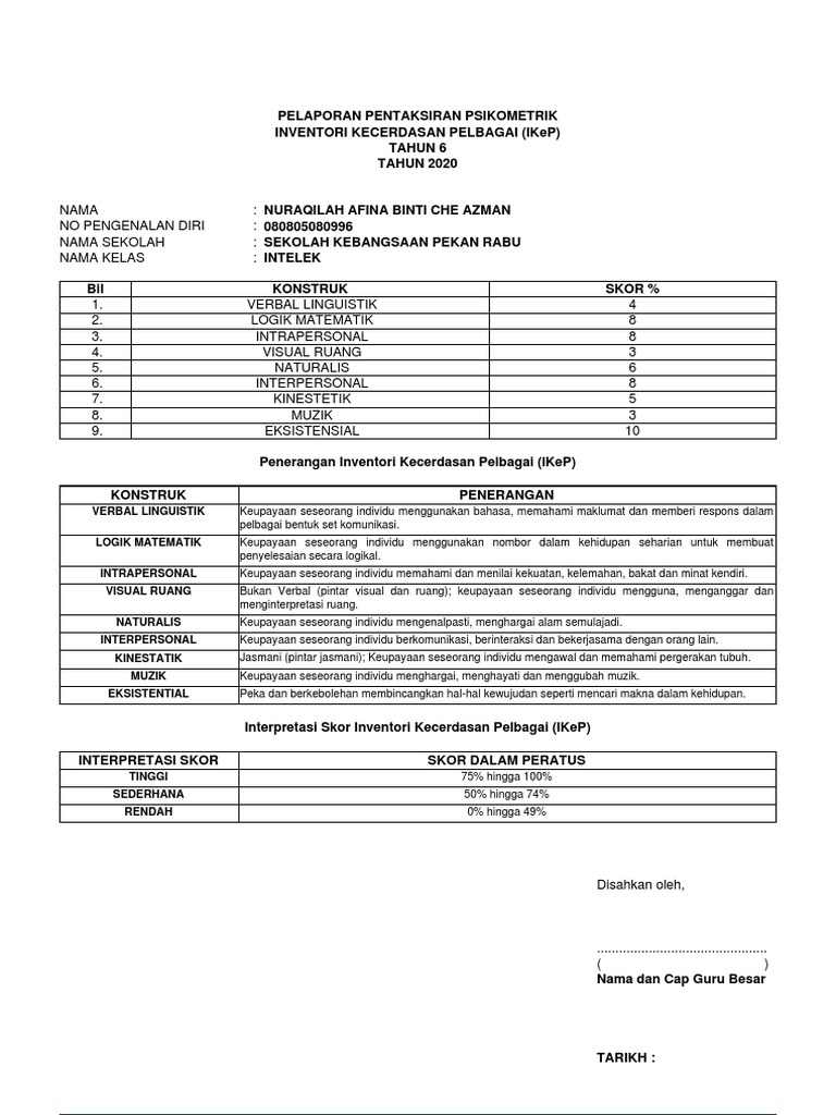 Contoh Pelaporan | PDF