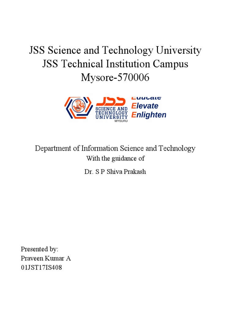 JSS Science and Technology University JSS Technical Institution Campus ...
