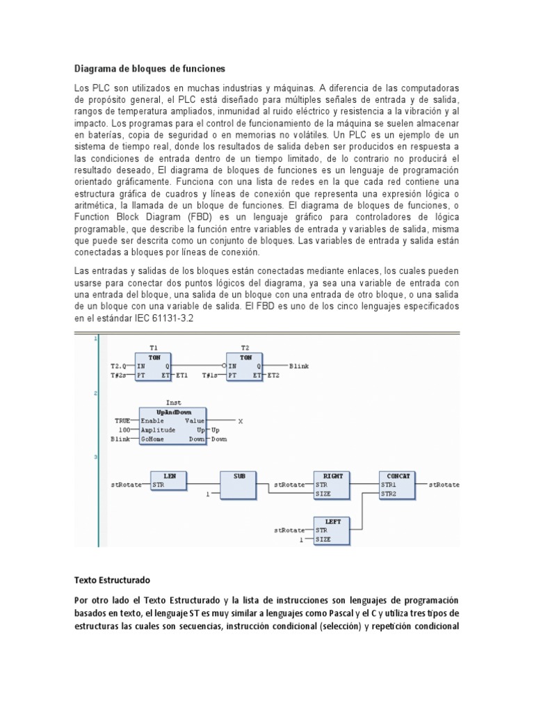 Diagrama de Bloques de Funciones | PDF | Controlador lógico programable ...