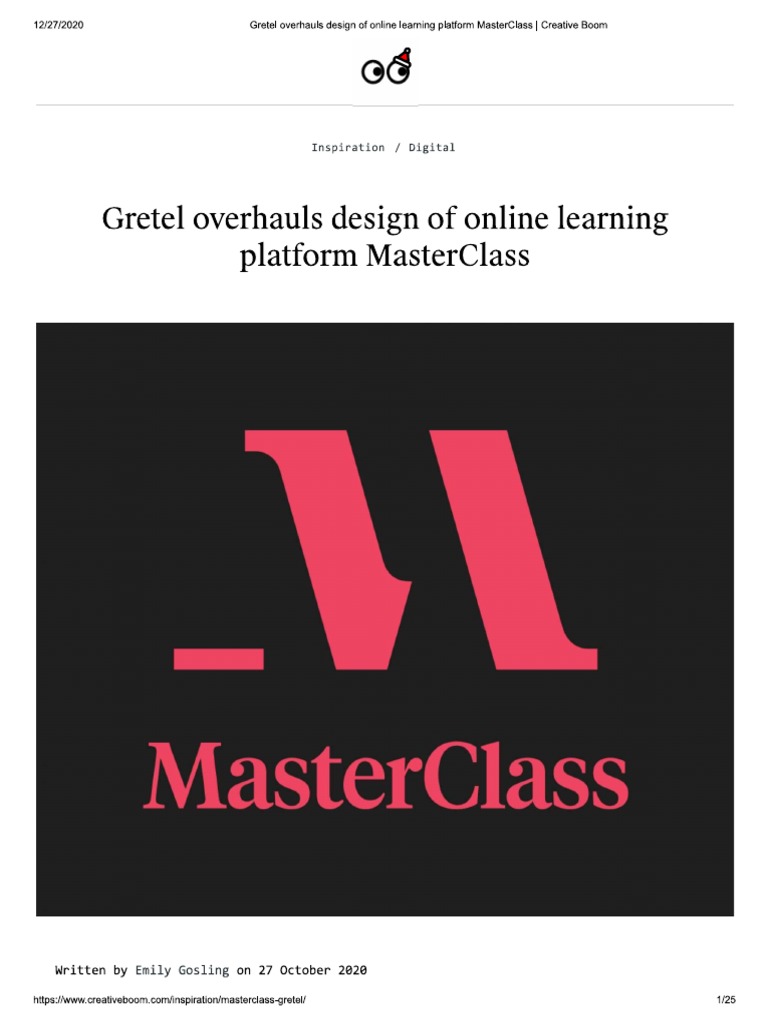 Masterclass Design | PDF