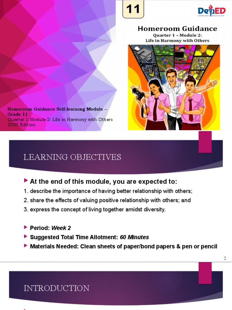 Homeroom Guidance Self-Learning Module - Grade 11: Quarter 1 Module 2 ...