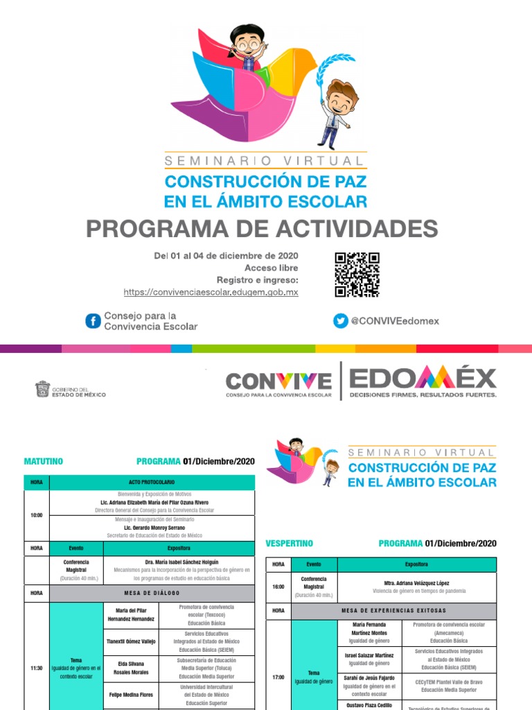 Programa SEMINARIO 2020 Completo 24 Nov | PDF | Aprendizaje | Modificación de comportamiento
