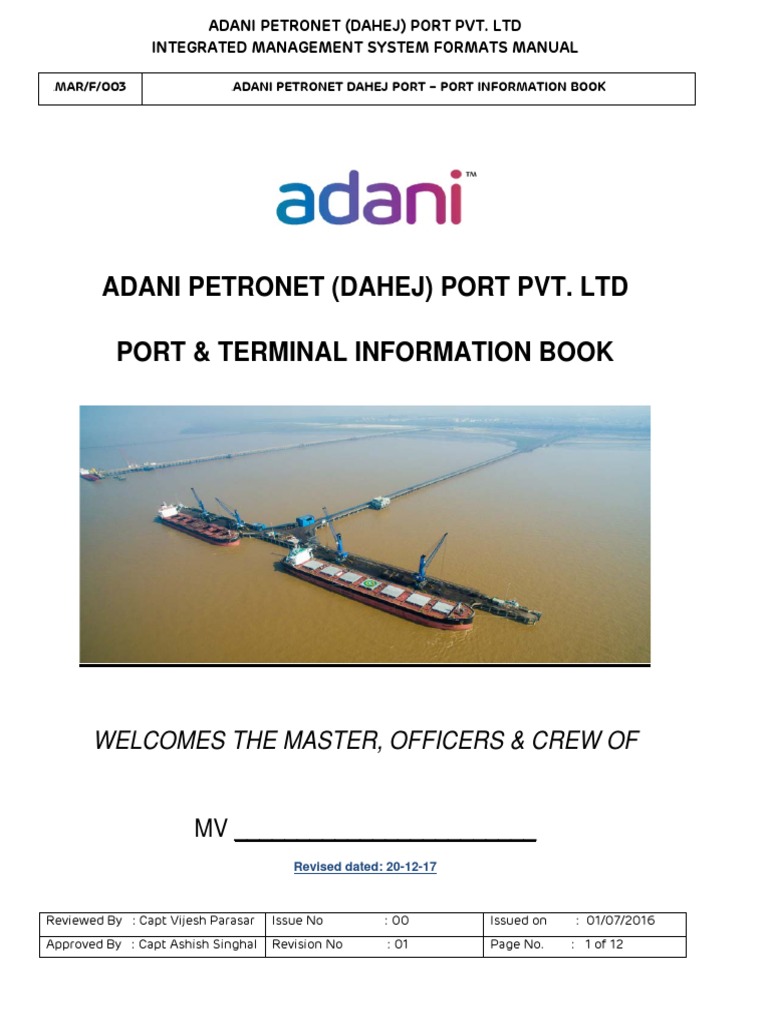 Port Information Booklet | PDF | Ships | Tide