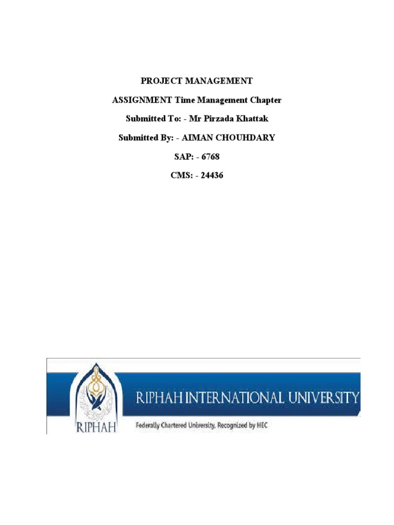 Project Management Time Analysis Pdf