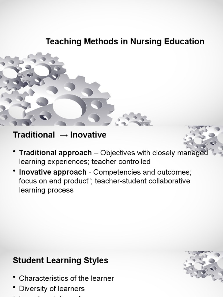 Teaching Methods in Nursing Education | PDF