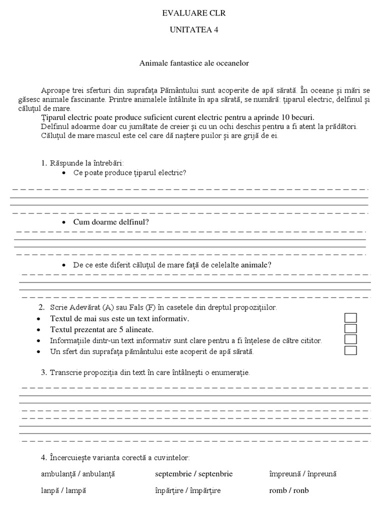 Evaluare CLR PDF | PDF