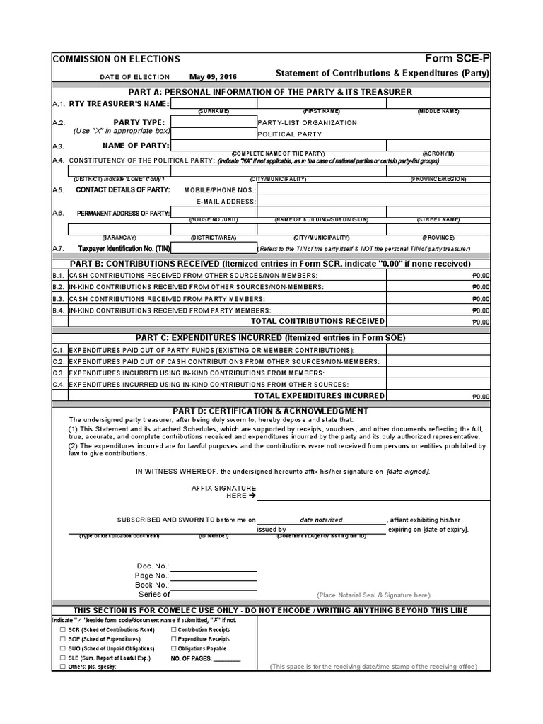 SOCE Forms For Parties Final | PDF | Notary Public | Common Law