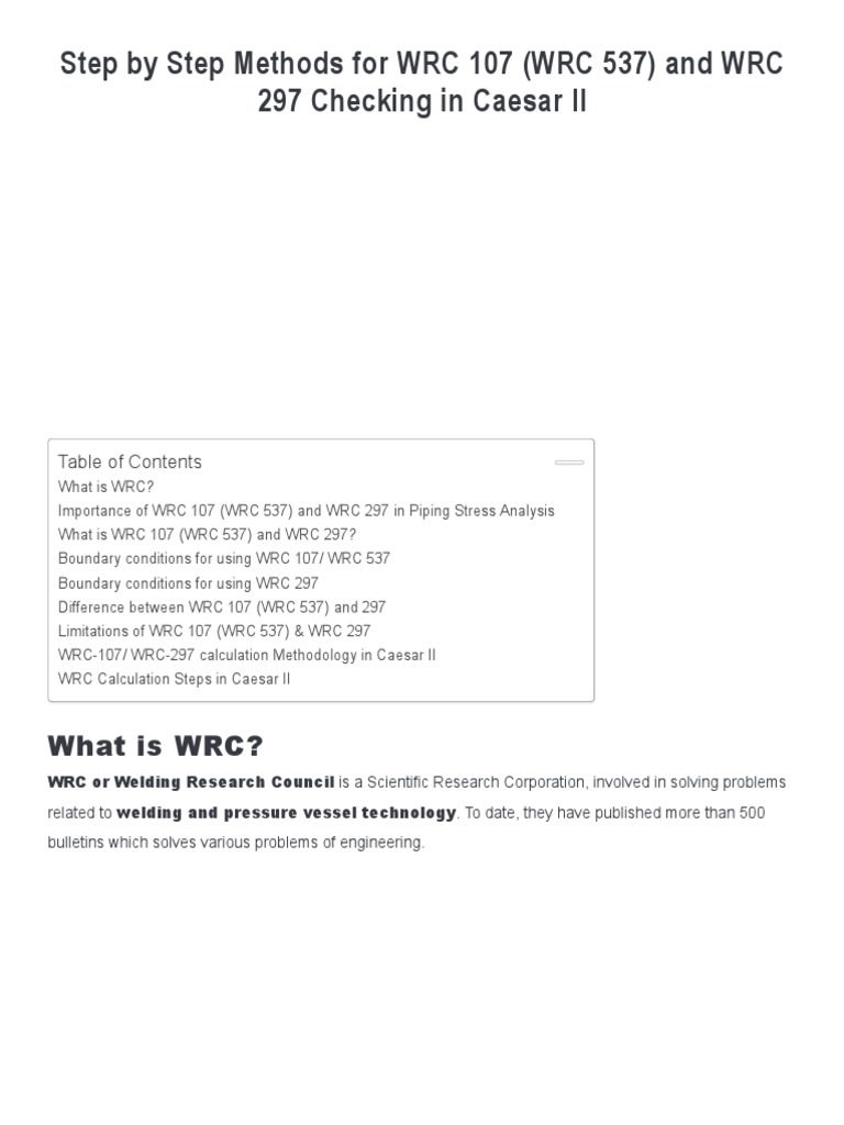 Step by Step Methods For WRC 107 (WRC 537) and WRC 297 C | PDF | Stress (Mechanics) | Mechanical ...