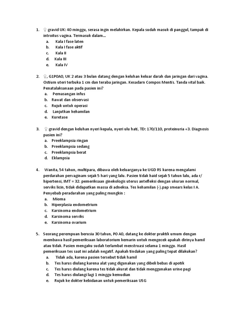 Soal Obgyn-3 | PDF