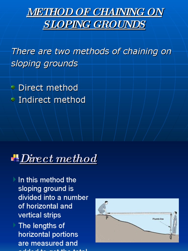 There Are Two Methods of Chaining On Sloping Grounds | PDF