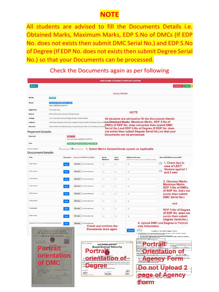 Student Document Submission Guide | PDF | Career & Growth