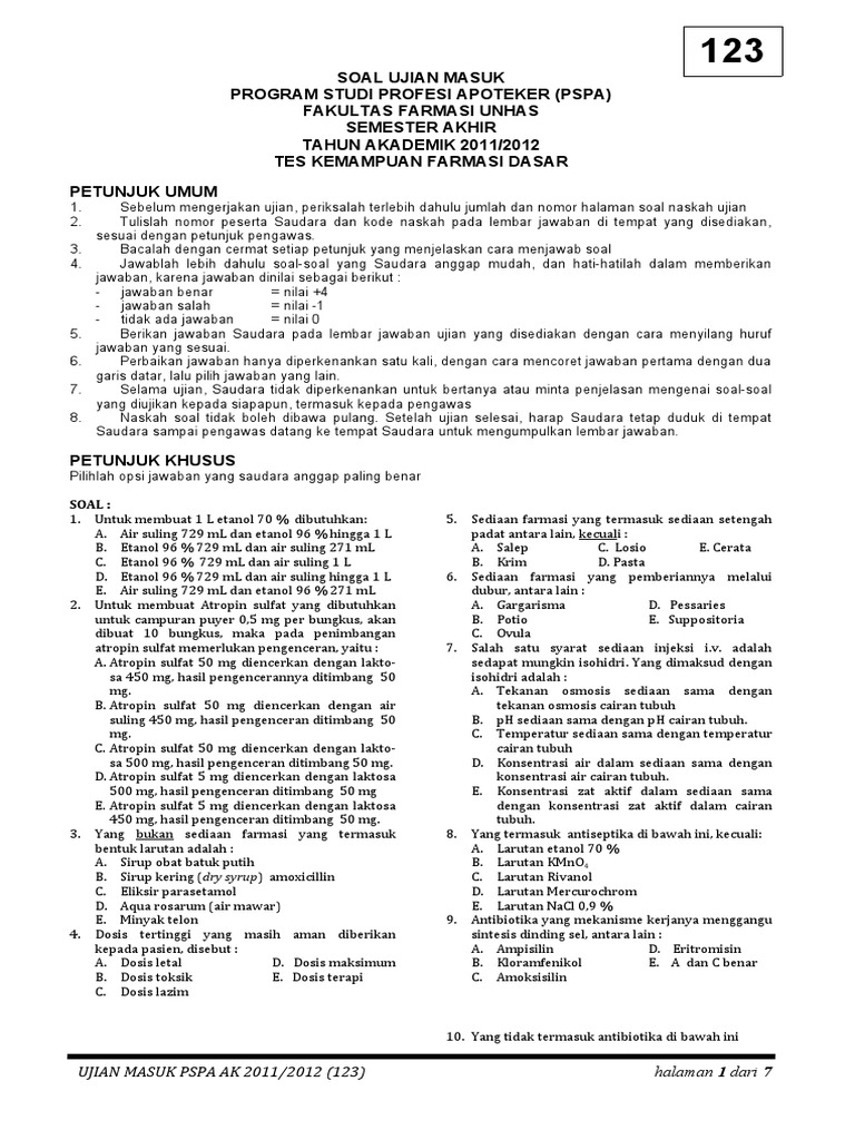 Tes Kemampuan Dasar 123 Pdf