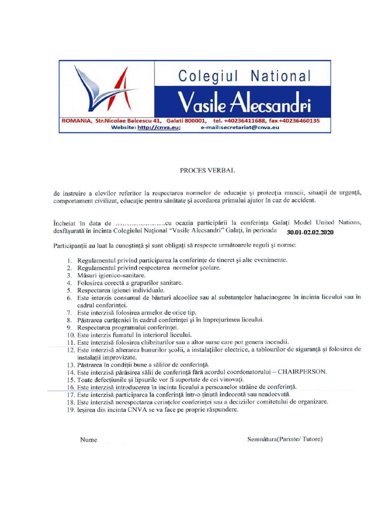 Proces Verbal | PDF