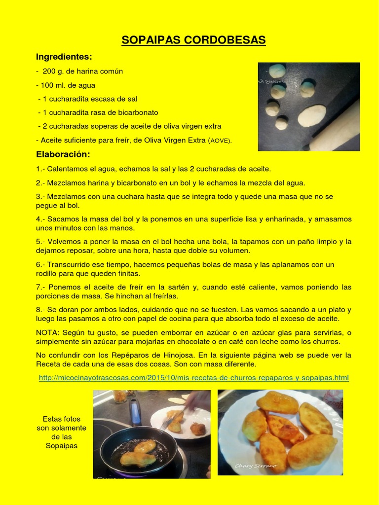 Sopaipas Cordobesas | PDF