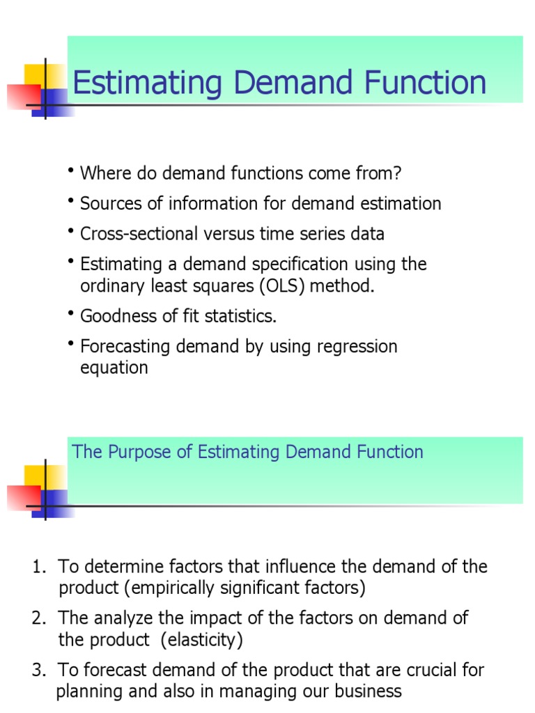 Estimating Demand Function | PDF | Regression Analysis | Errors And ...