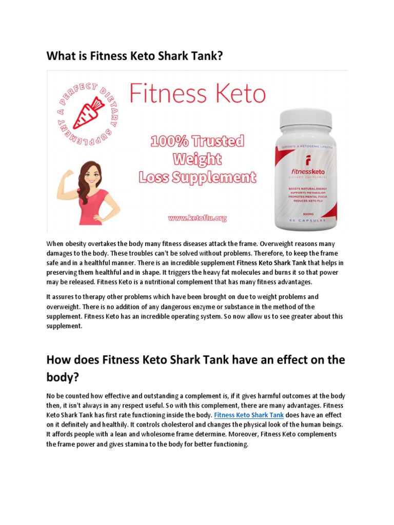 Fitness Keto Shark Tank | PDF | Dietary Supplements | Ketogenic Diet