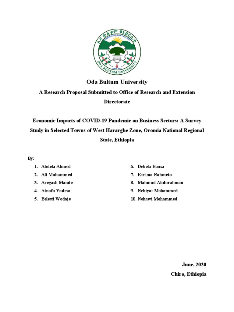 COVID - 19 Research Proposal CBE - OBU Final Draft | PDF | Wellness | Medical