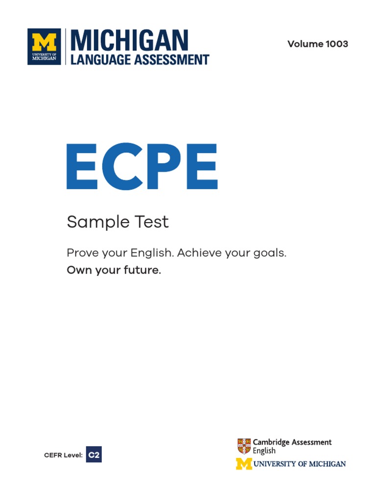 ECPE SampleTest 1003 Test Booklet | PDF | Fungicide | Test (Assessment)