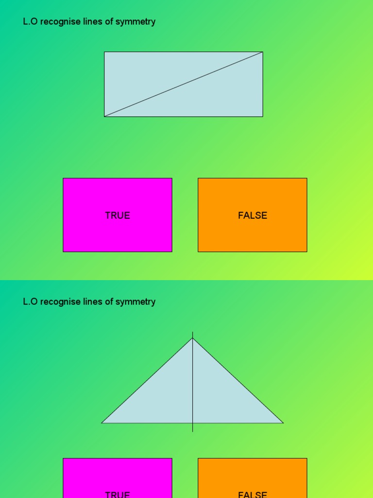Recognise Lines of Symmetry | PDF