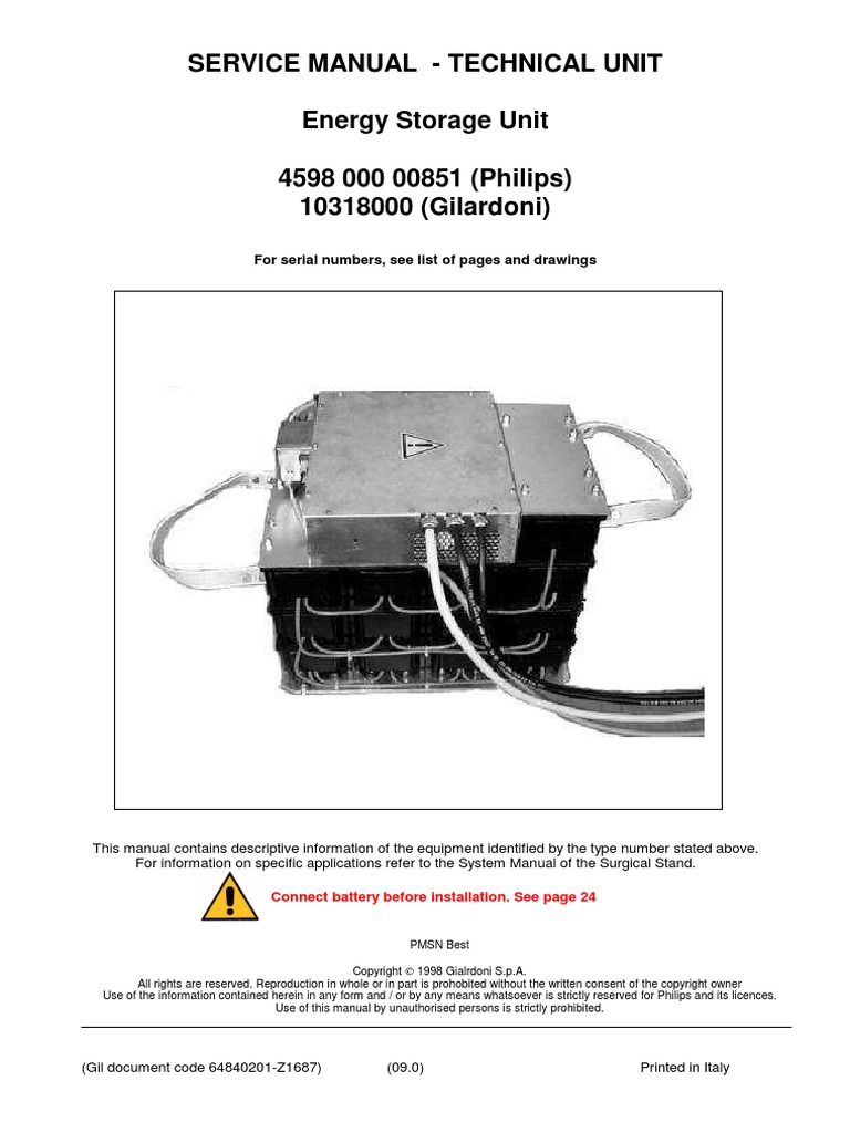 Energy Storage Unit Service - Manual PDF | PDF | Battery Charger ...