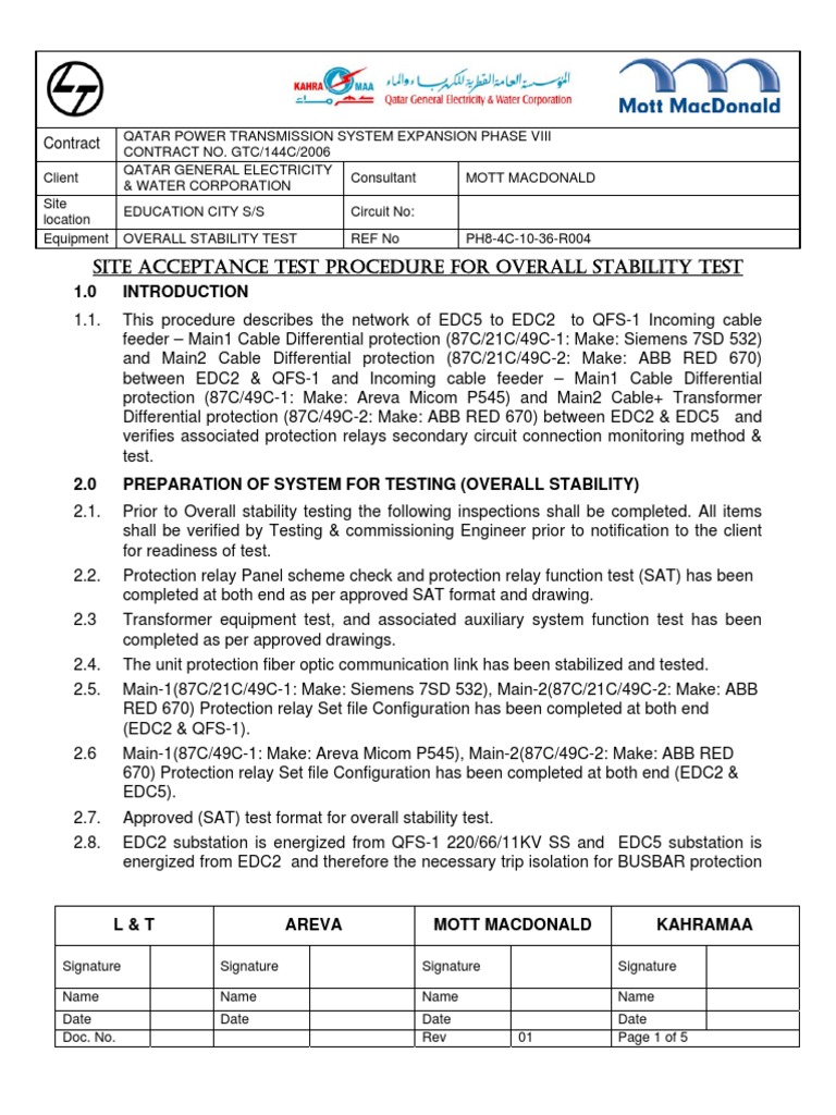 Combined Overall Stability For EDC2 & EDC5 - SAT - Rev0 PDF | PDF | Transformer | Electric Power ...