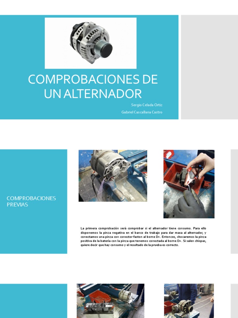 Comprobaciones de Un Alternador | PDF | Tornillo | Resistencia ...