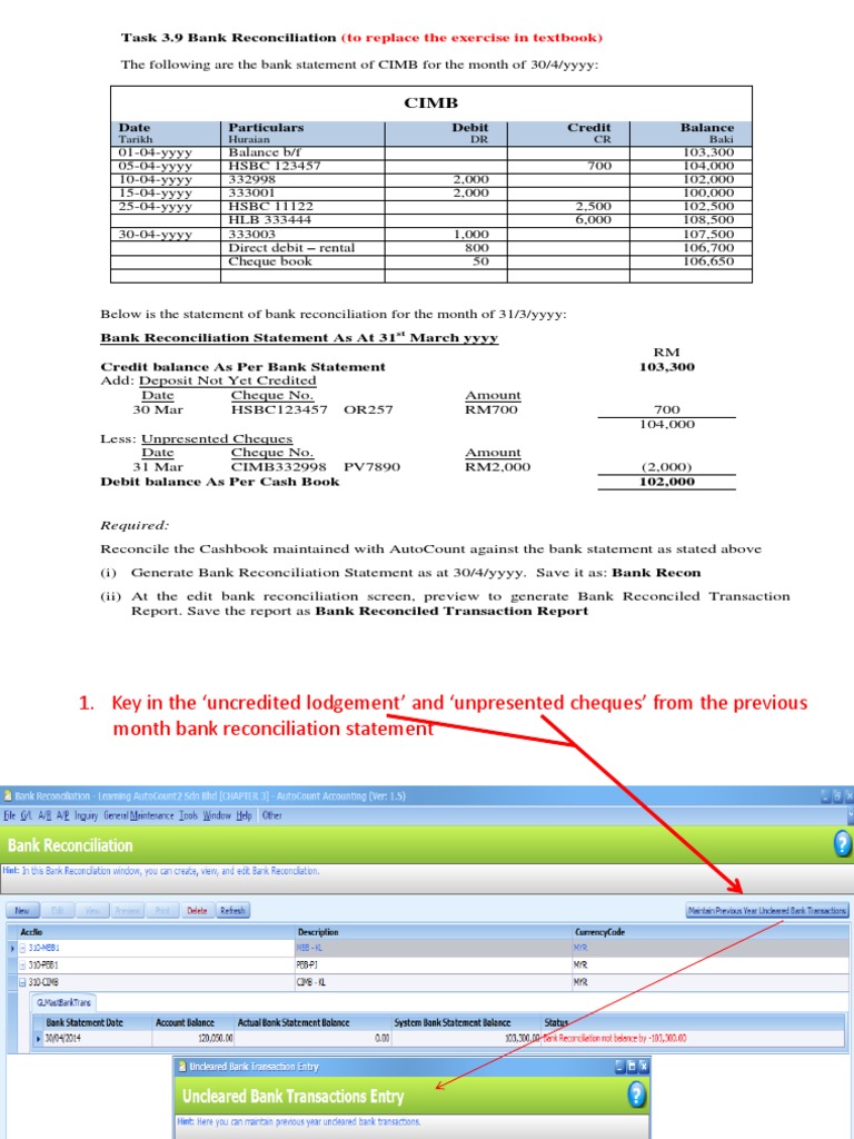 Task 3.9-Steps On Bank Recon | PDF | Debits And Credits | Banks
