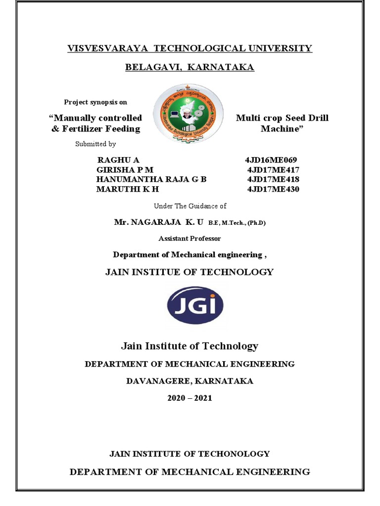 Visvesvaraya Technological University Belagavi, Karnataka: Jain ...