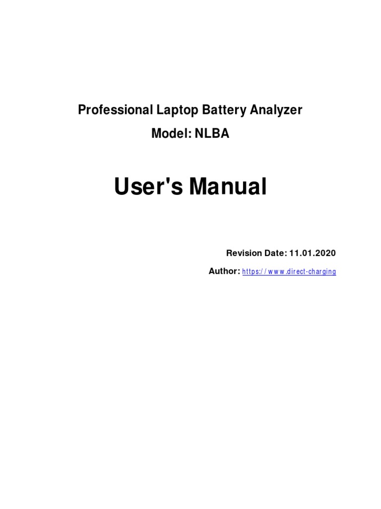 NLBA - Analyzing Laptop Batteries for Improved Performance and Insights ...