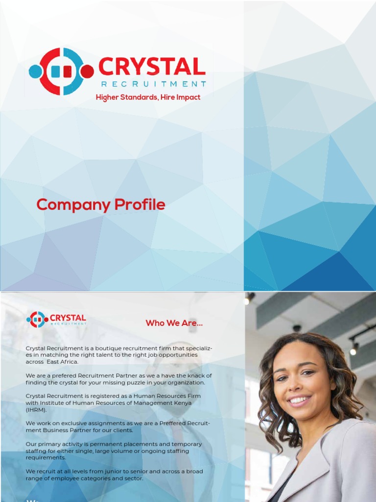 Crystal Recruitment Company Profile PDF | PDF | Recruitment | Outsourcing