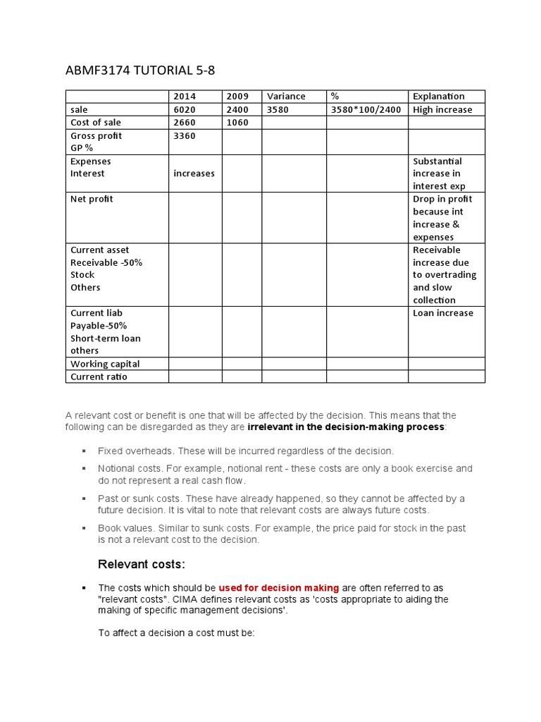 ABMF3174 TUTORIAL 5-8v2 | PDF | Net Present Value | Expense