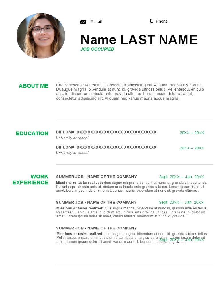 Name Last Name: About Me | PDF