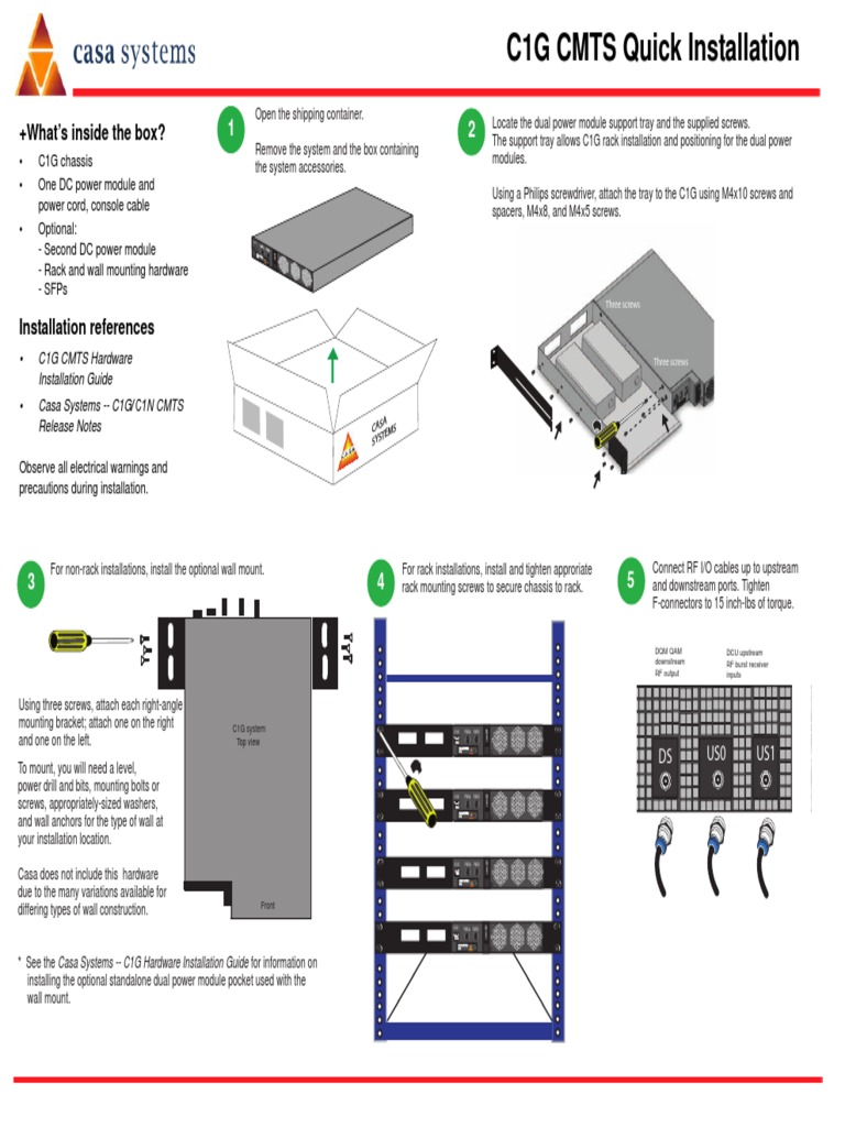 C1G CMTS Quick Installation: +what's Inside The Box? | PDF | Secure ...