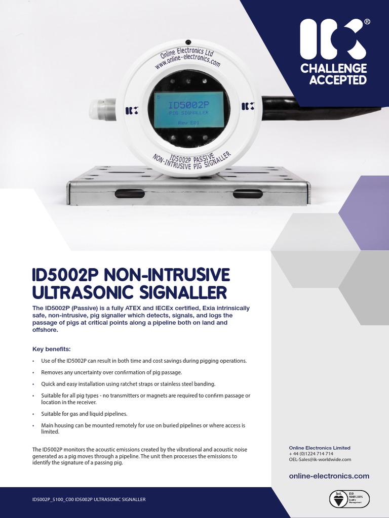 Non-Intrusive Ultrasonic Pig Signaller | PDF | Pipeline Transport ...
