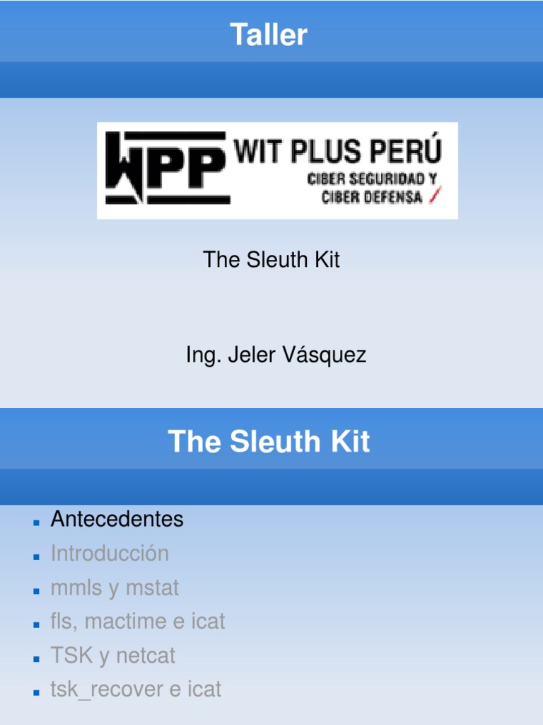 Introducción a The Sleuth Kit | PDF | Sistema de archivos | Archivo de ...