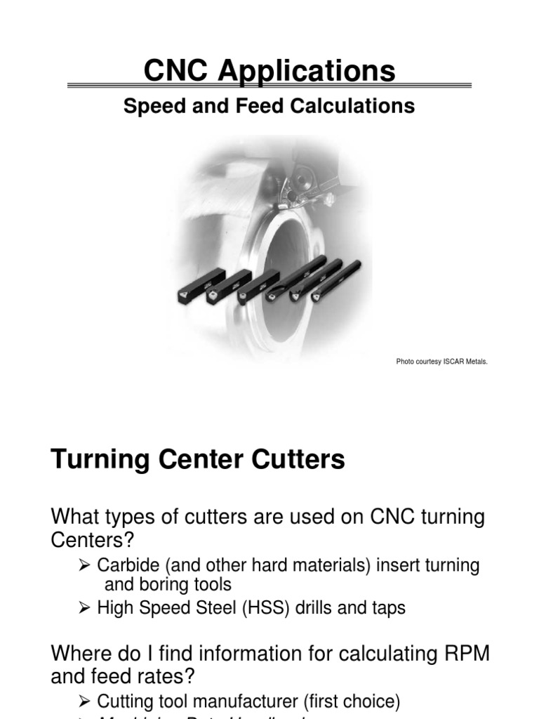 Manufacturing Turning RPM Example Good | PDF | Tools | Business Process