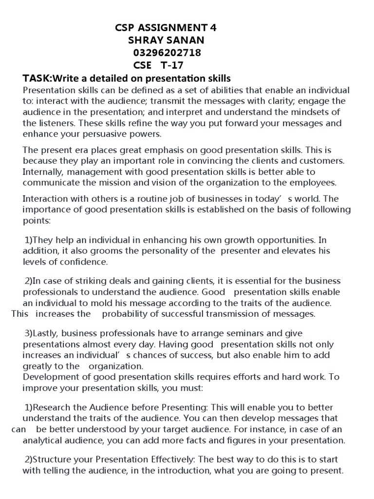 CSP ASSIGNMENT 4 Shray 032 | Download Free PDF | Behavioural Sciences | Cognition