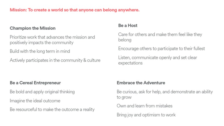 Airbnb Core Values PDF | PDF | Social Science