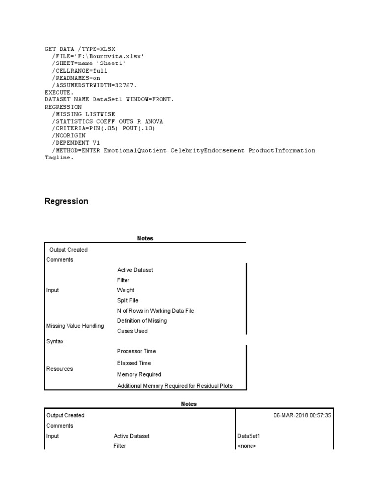 Output | PDF | Errors And Residuals | Dependent And Independent Variables