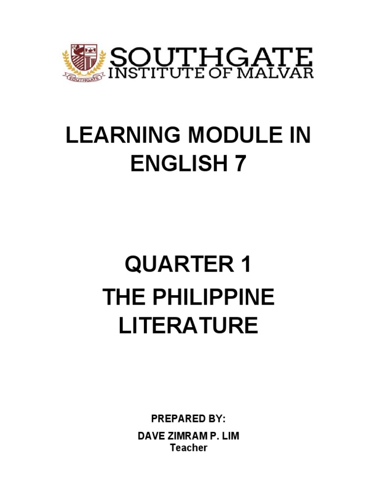Grade 07 Module Quarter 01 | PDF | Grammatical Tense | Perfect (Grammar)