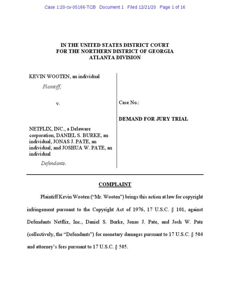 Netflix Lawsuit | PDF | Copyright Law Of The United States | Damages