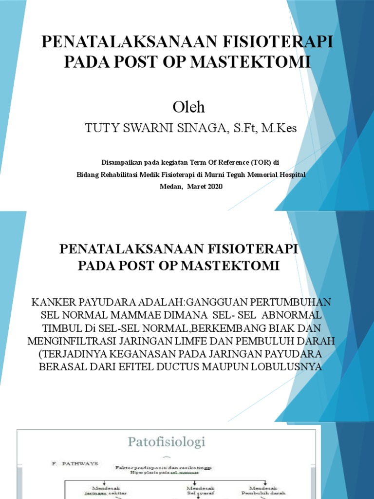Penatalaksanaan Fisioterapi Pada Post Op Mastektomi | PDF
