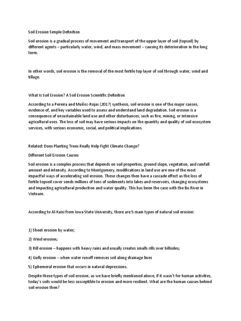 Soil Erosion | PDF | Erosion | Soil